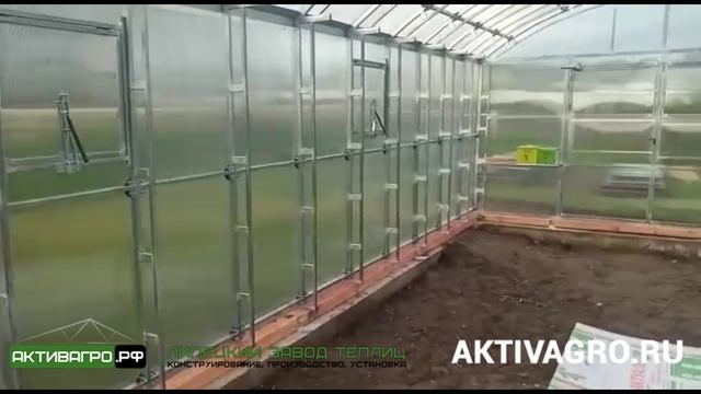 Видеообзор на теплицу Ударница благодатная 4х8 м шаг 0.65 м