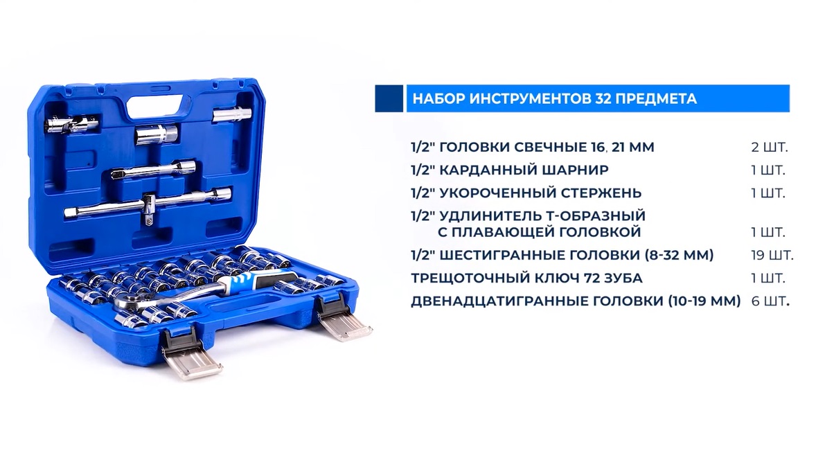 GOODKING. Набор инструментов 32 предмета для авто и дома