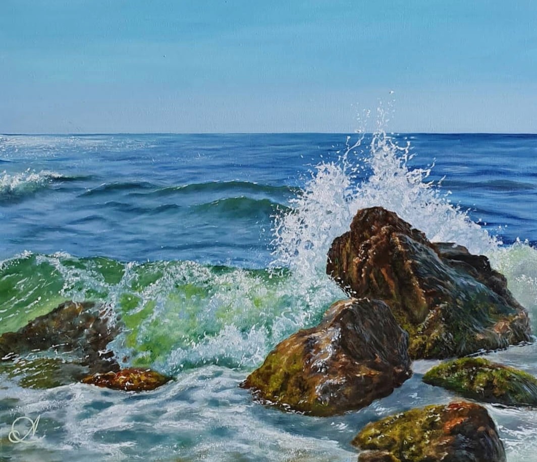 Как нарисовать море