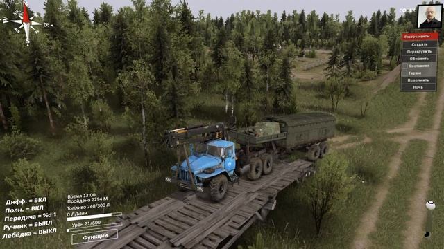 SpinTires 4 сезон 2 испытание Экзамен на права 6 ЭСТАКАДА УРАЛ 380