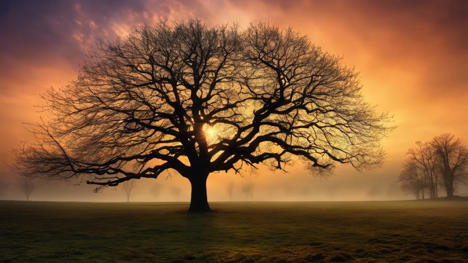 Силуэт дерева без листьев