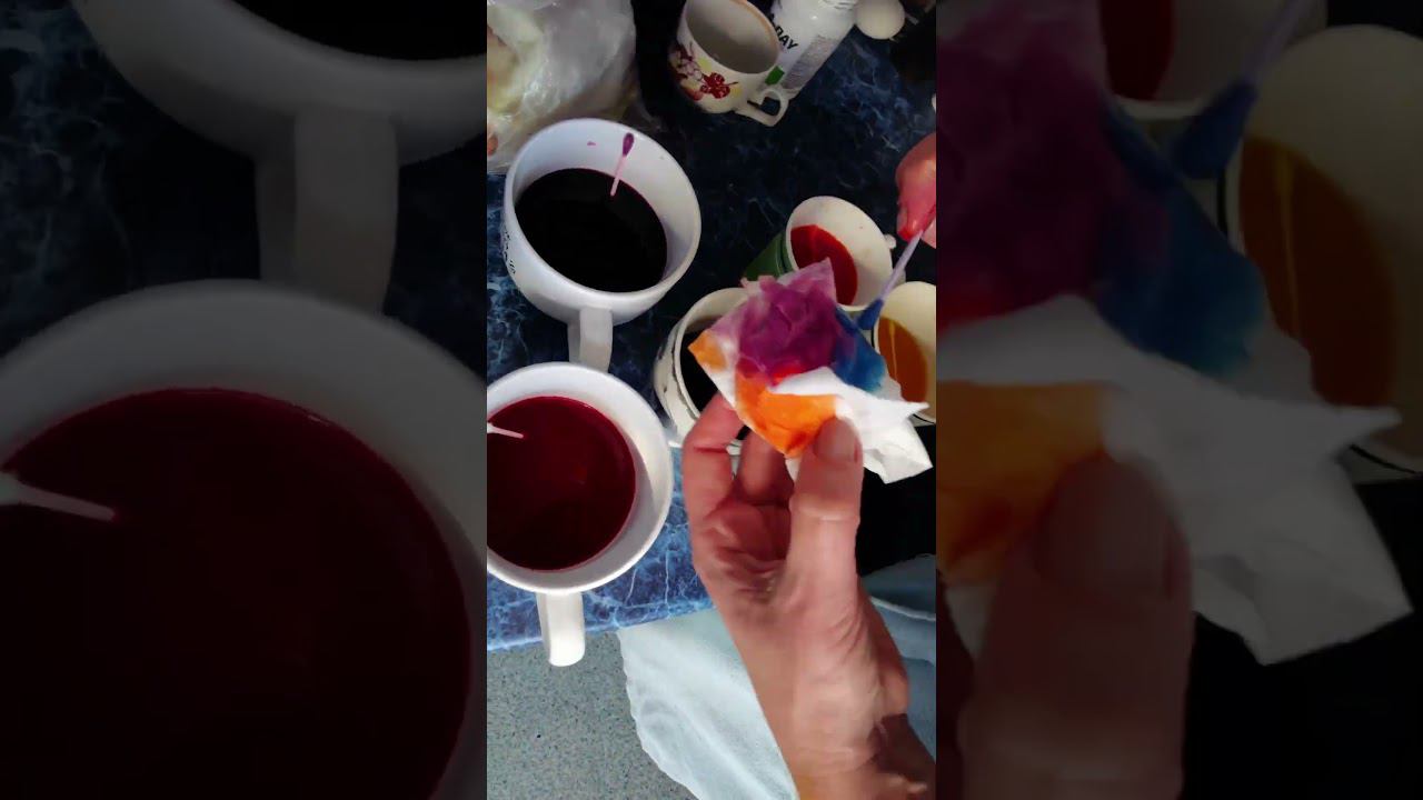 Акварельные яйца на Пасху