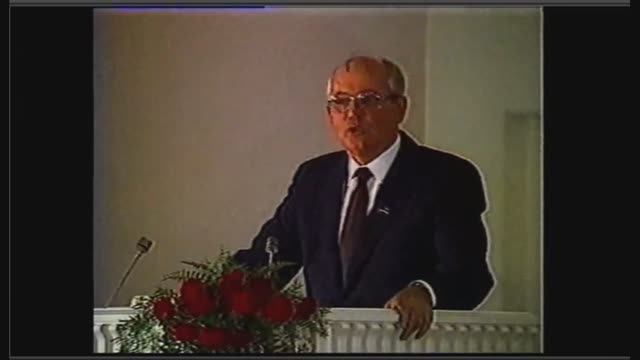 Выступление Горбачева на встрече с ветеранами партии. Ленинград 13 октября 1987.