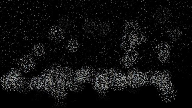 Град и дождь из скоплений частиц. Бесплатный футаж.