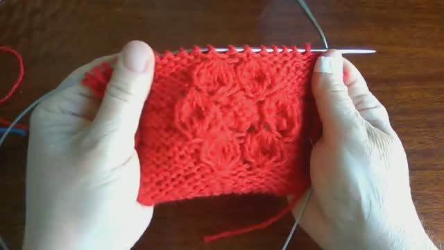 Узор "Цветок". Вязание с нуля.  Узоры спицами. Вяжем вместе..mp4