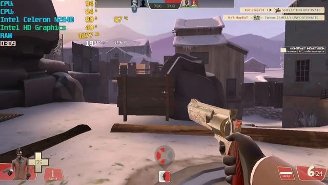Team Fortress 2 Intel Celeron N2840 RAM 8GB DDR3L 1600 Intel Graphics 60 FPS Laptop GAMEPLAY low