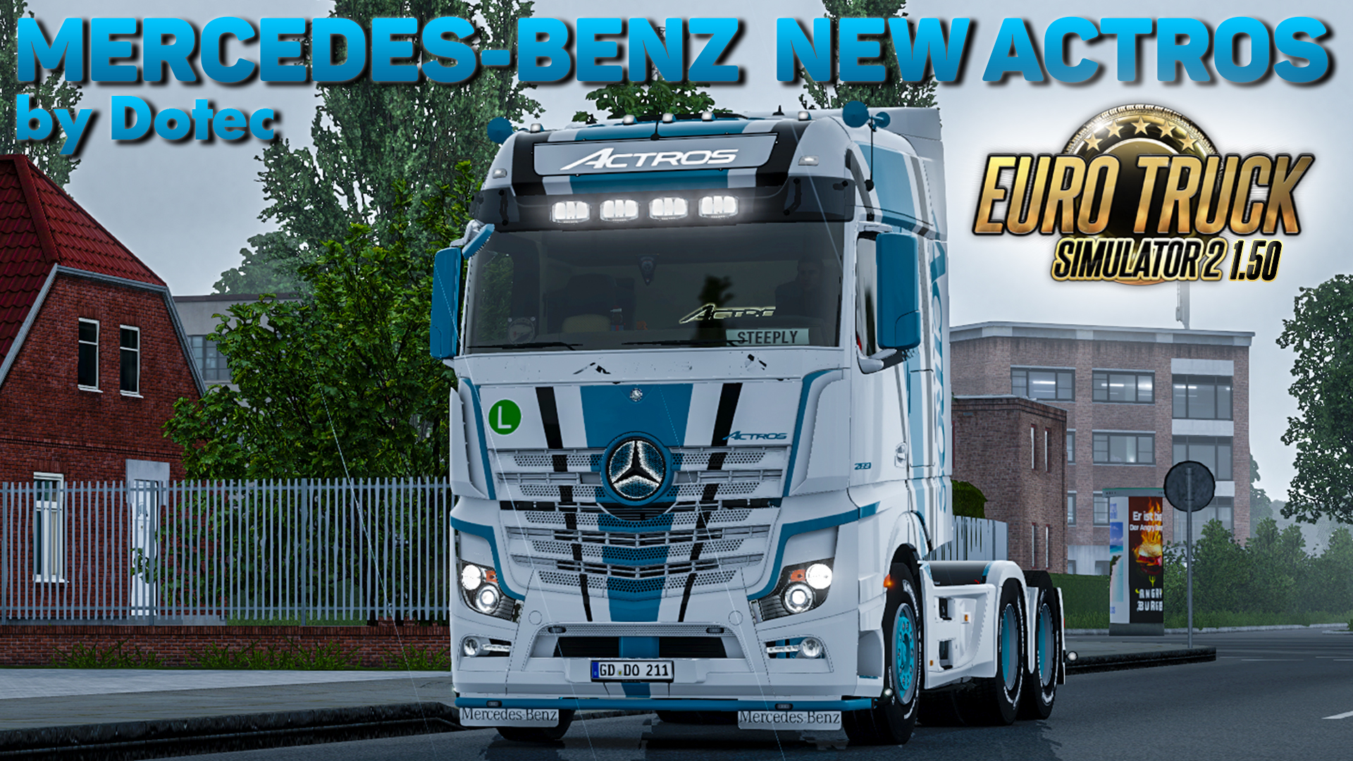 MERCEDES NEW ACTROS by Dotec🚚ДЕТАЛЬНЫЙ ОБЗОР МОДА ETS 2 1.50 #сезонконтентаRUTUBE