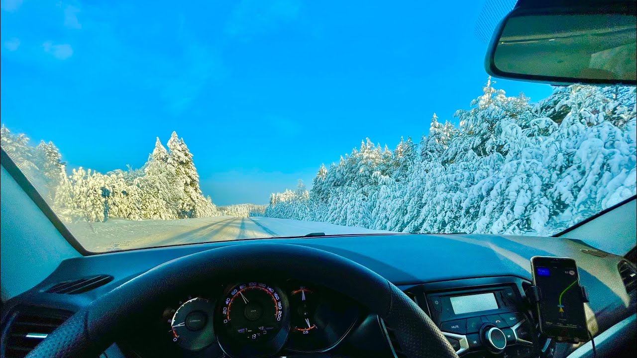 Поездка в Удмуртию #8 Дорога от Чайковского до Октябрьского. Красивые пейзажи и скользкие дороги!