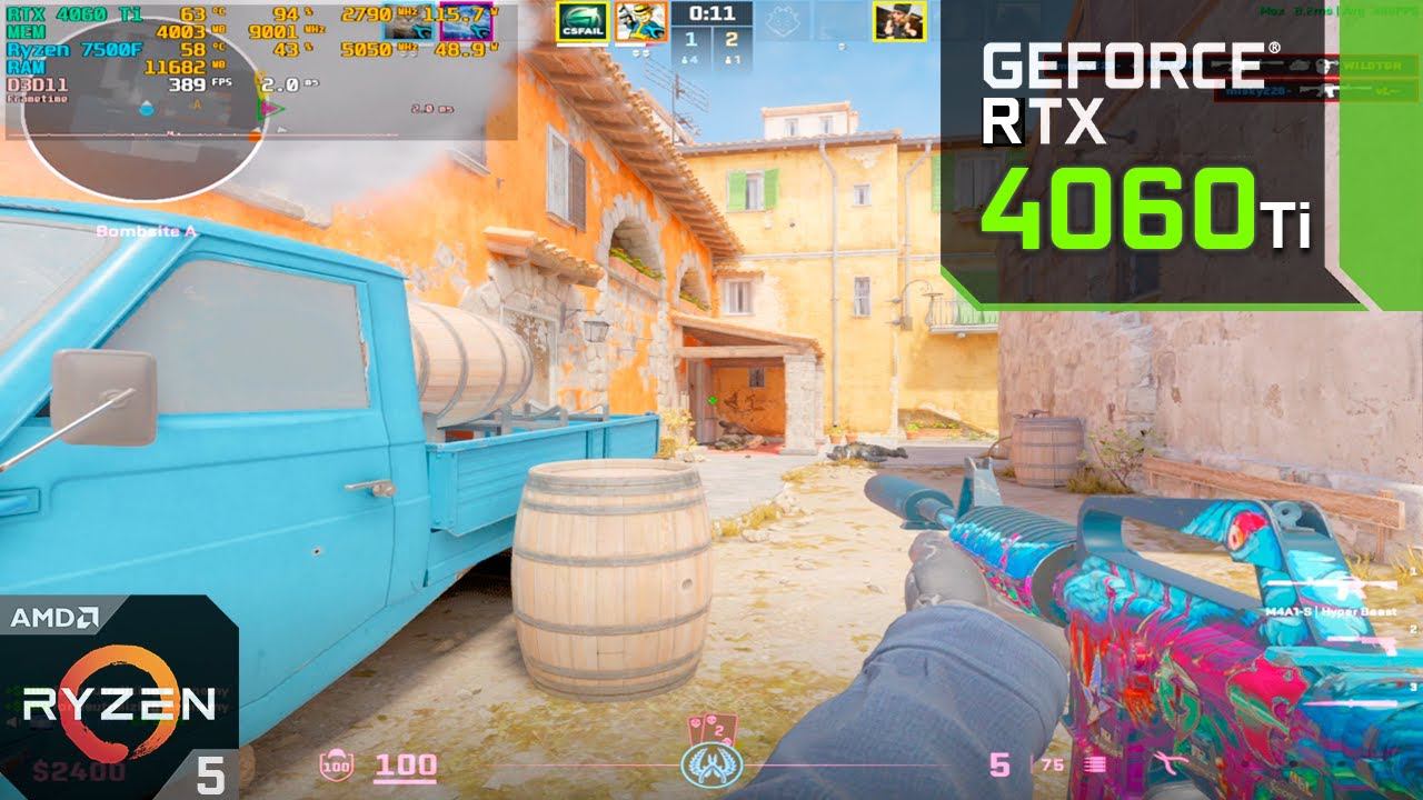 Counter-strike 2 : RTX 4060 Ti 8GB + Ryzen 7500F +FACEIT