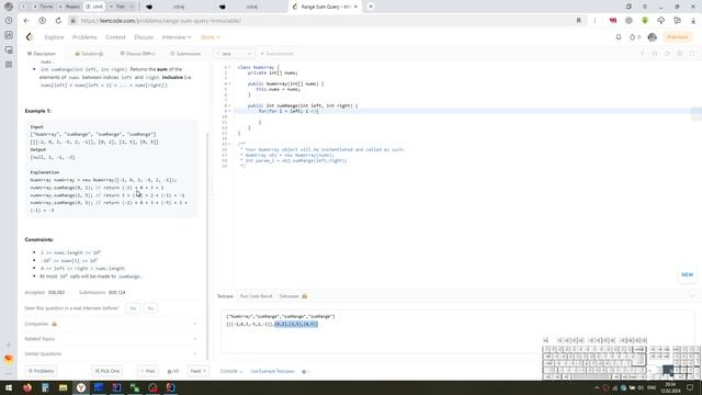 LeetCode #303. Range Sum Query - Immutable