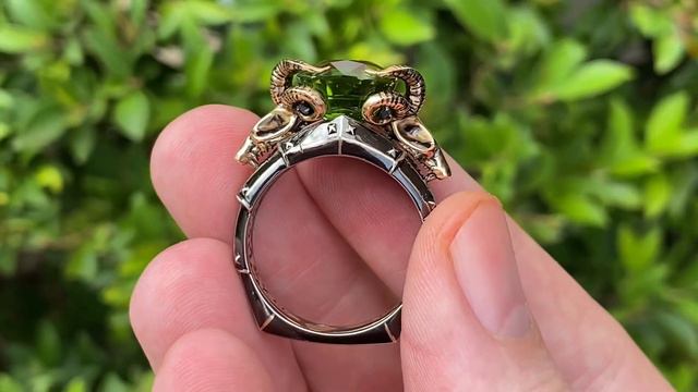 Кольцо с турмалином.