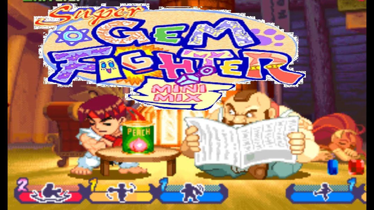 Super Gem Fighter Mini Mix (MAME) Ryu & Zangief Arcade