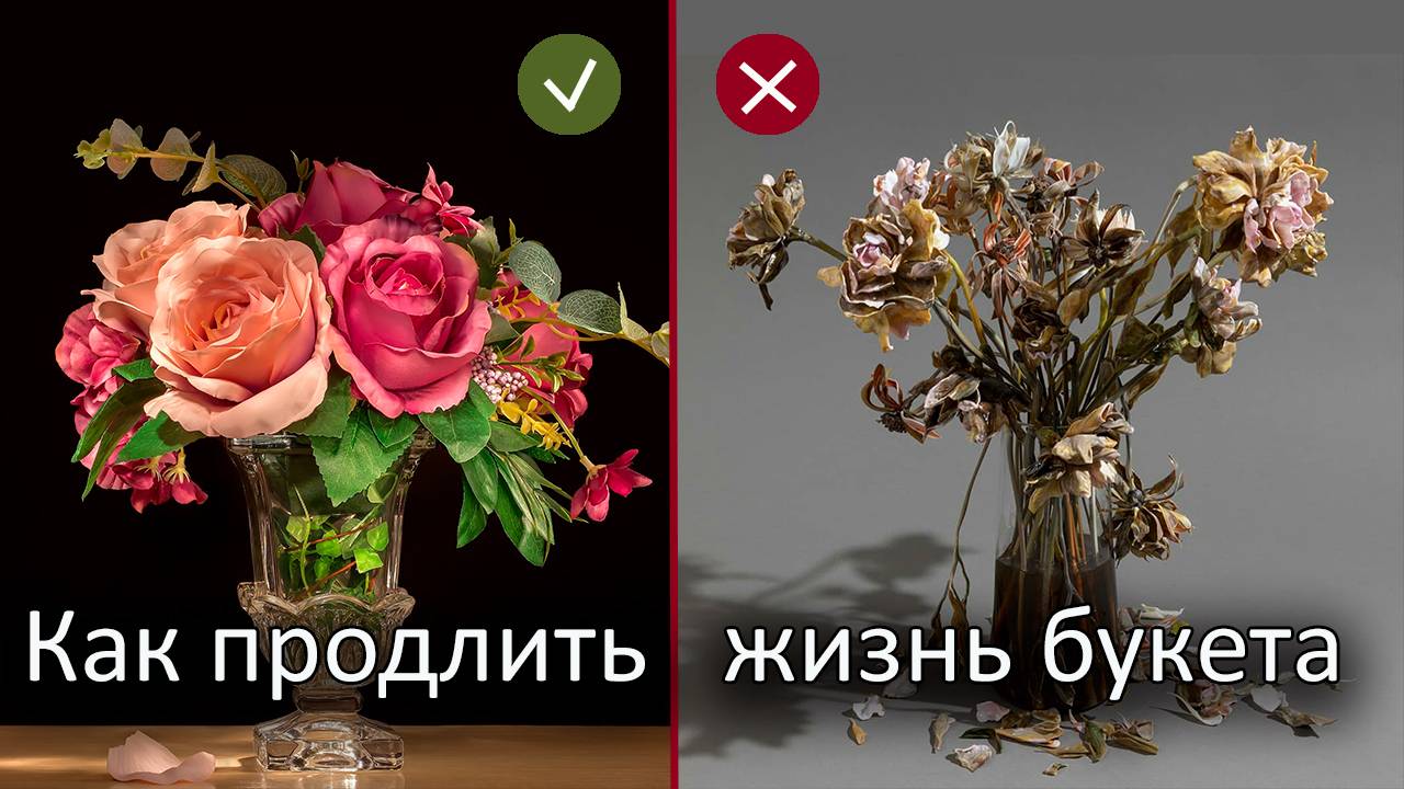Как продлить жизнь букета цветов в 2 - 3 раза #букетцветов #какпродлитьжизньбукетацветов
