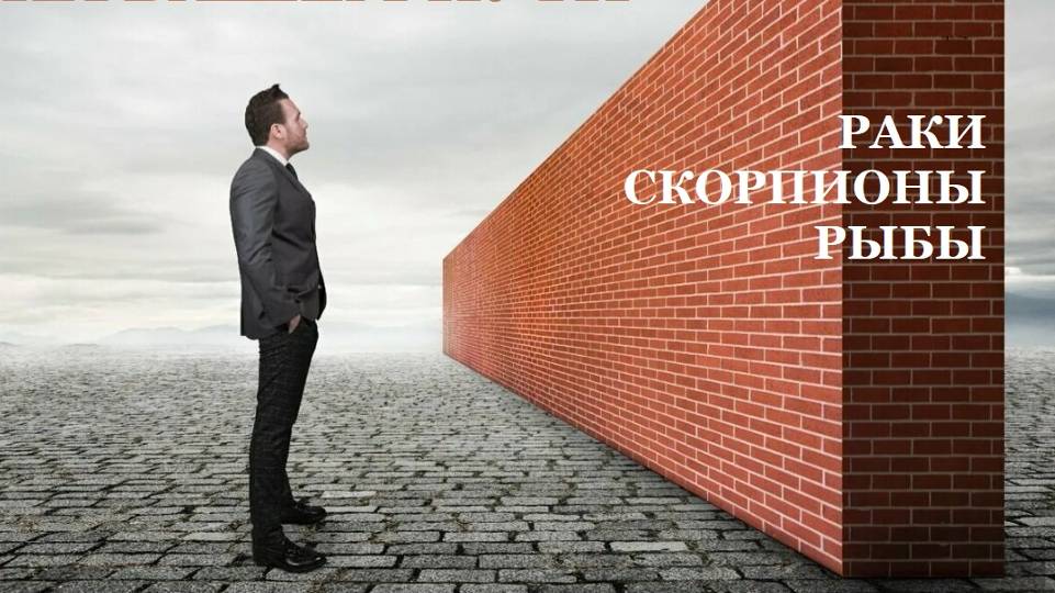 РАКИ, СКОРПИОНЫ, РЫБЫ - ПРЕПЯТСТВИЯ НА ПУТИ К ВАШЕЙ ЦЕЛИ