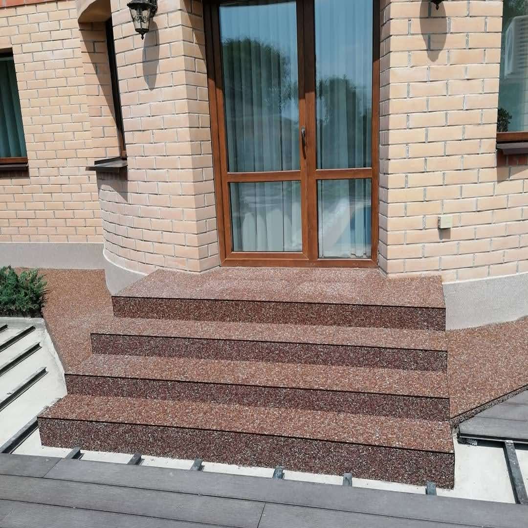 Каменный ковёр на крыльцо своими руками. Как сделать каменный ковер. Обучение на канале.