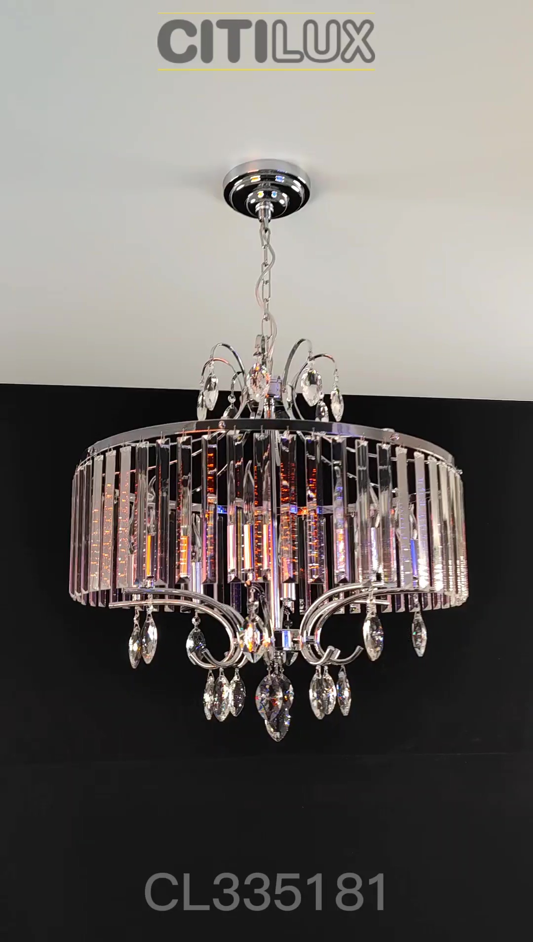 Citilux Инга CL335181 Люстра хрустальная подвесная