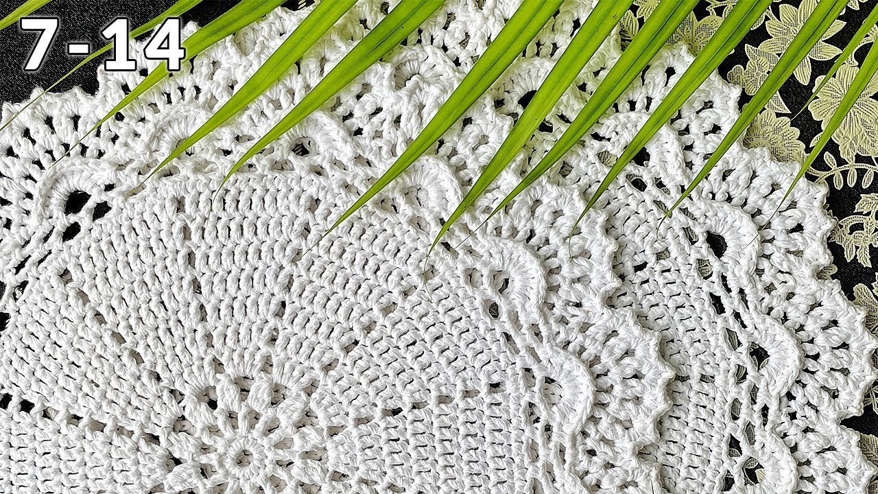 Салфетка крючком для сервировки, Камила, 7-14