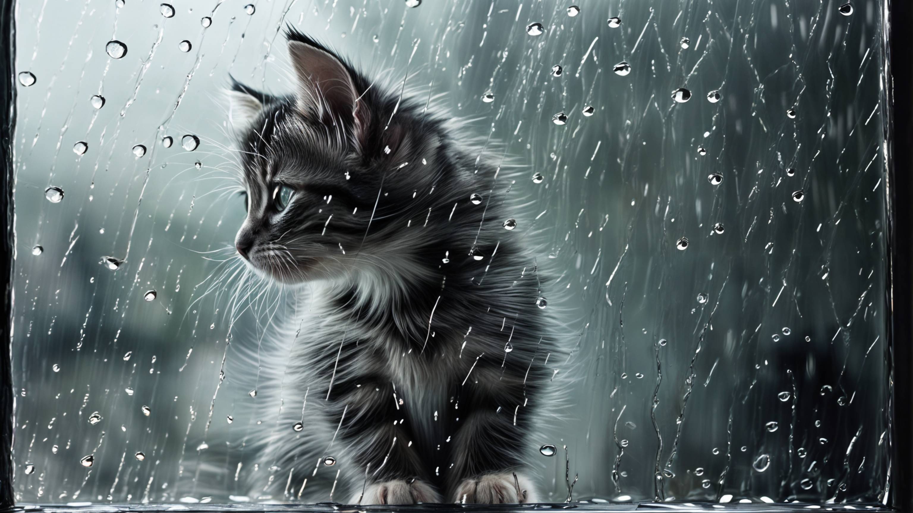 «Котёнок и дождь» — музыка нейросети.