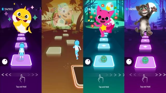 Tiles hop EDM Rush _ Baby Sahrk - Pinkfong - Talking Tom - Cocomelon(720P_HD).mp4