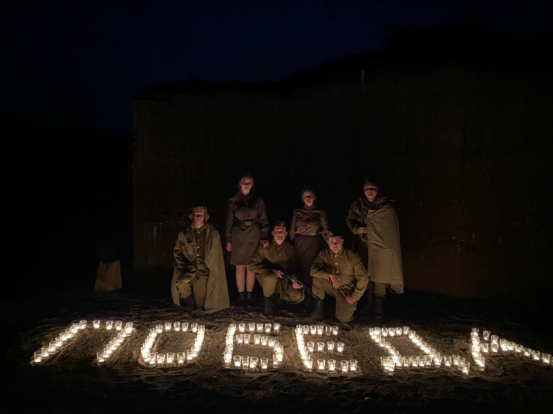 В Псковской области участники Международного похода соревновались в военно-патриотической эстафете
