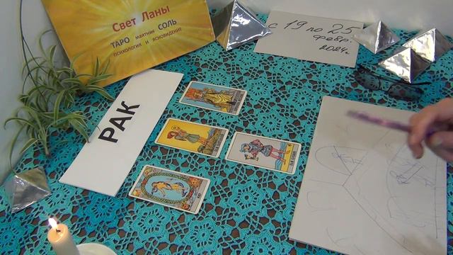 4 - РАК - прогноз ТАРО - с  19.02.2024г. по  25.02.2024г. + Послание от Высших Сил.