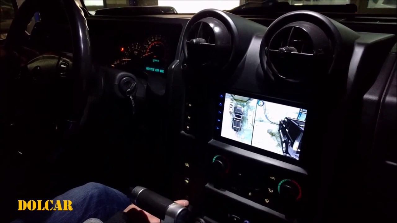 Установка магнитолы и кругового обзора 360 градусов birdview Hummer H2