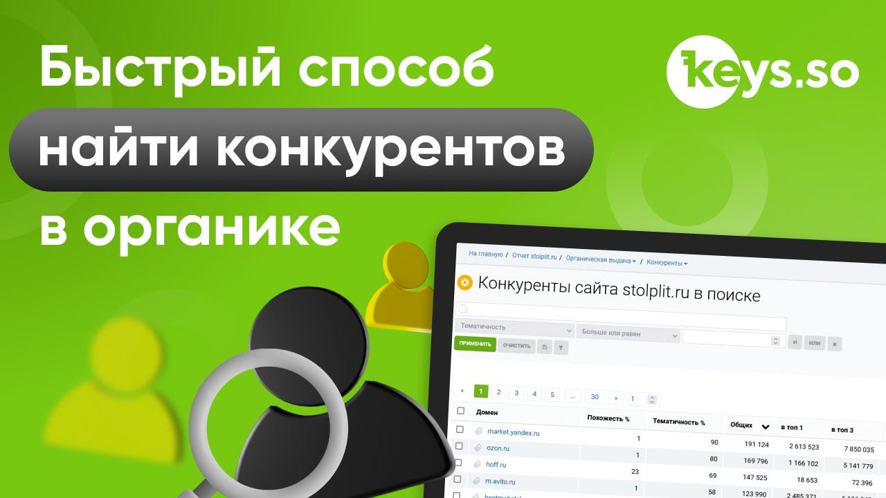 Как найти конкурентов в органике с помощью Keys.so