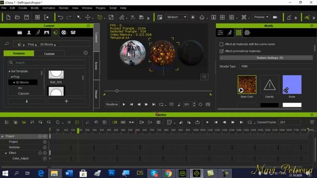 Video ball effect in iClone