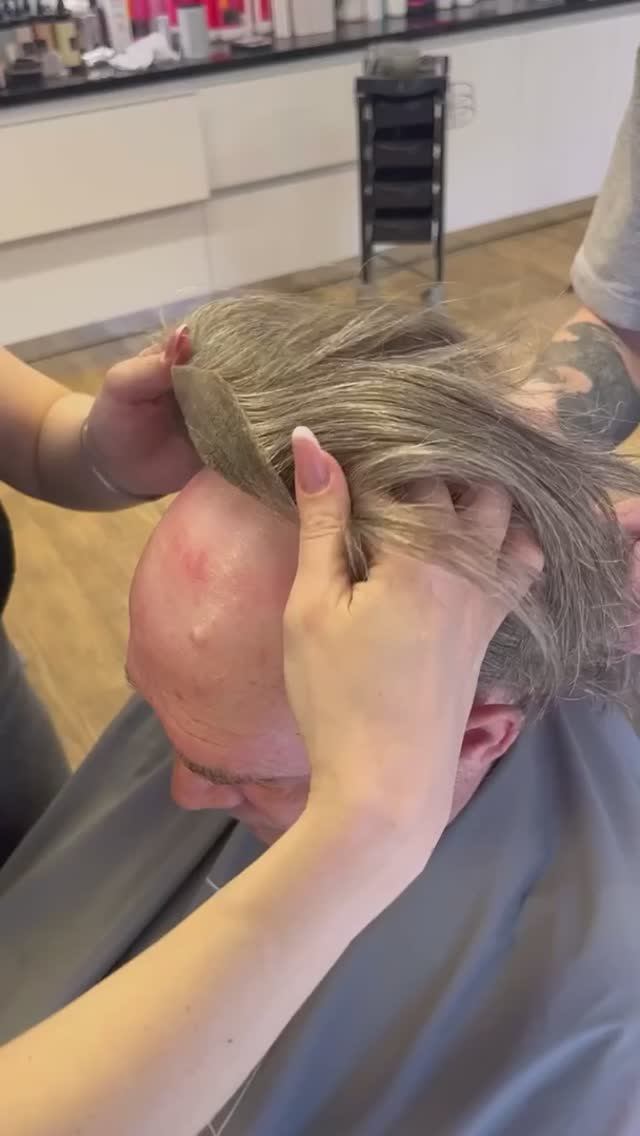 Мужская накладка.Мужская алопеция Мужское облысение.Мужская система замещения волос Парик для мужчин