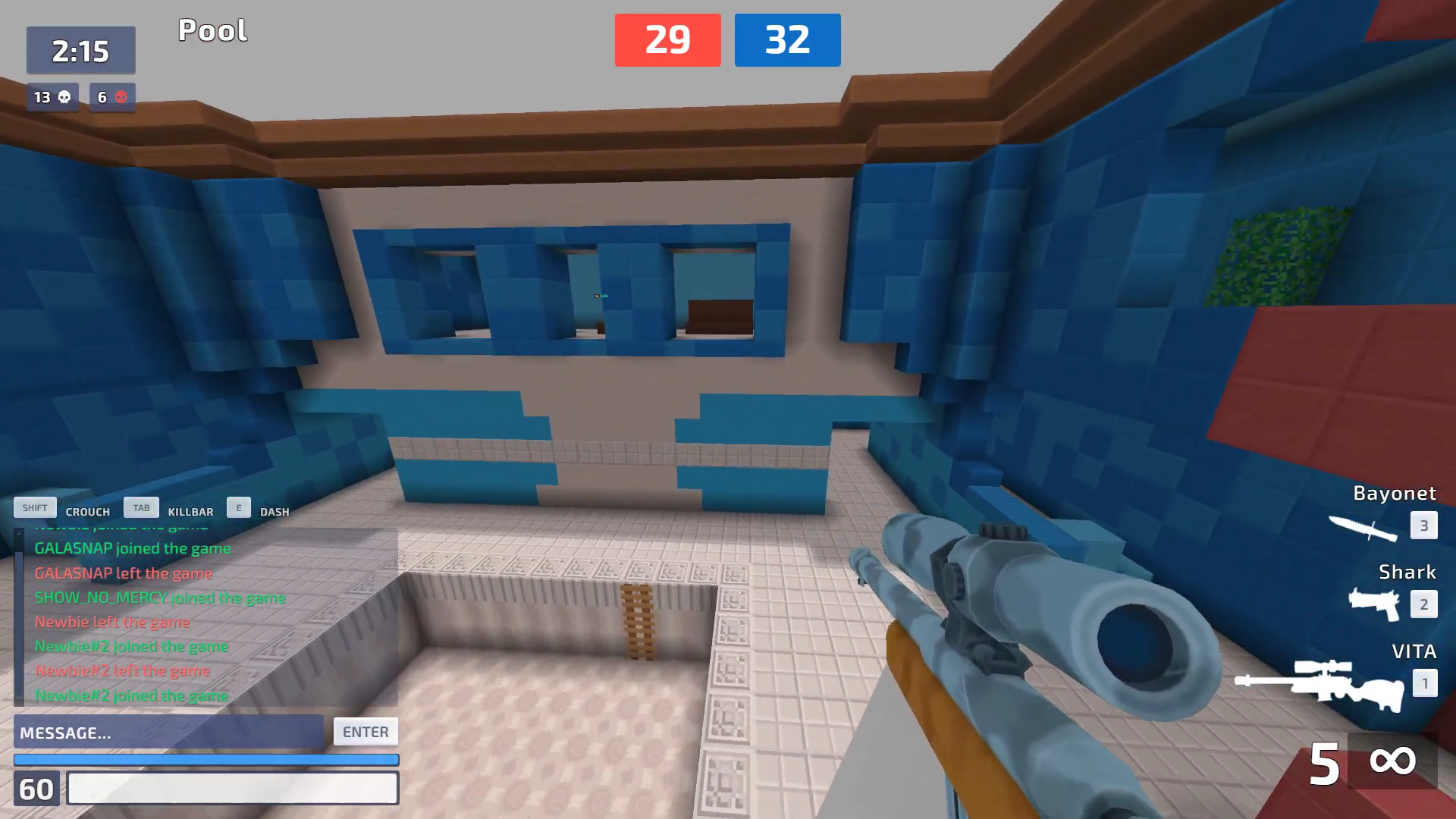 Геймплей Kirka.io браузерный шутер от первого лица. Часть 01