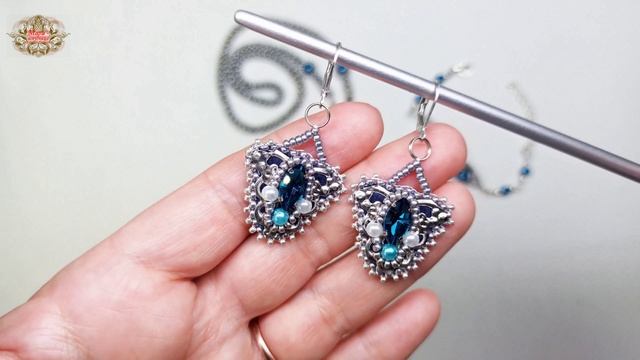 Комплект "Сердце океана". Обзор готового изделия. #украшения_своими_руками