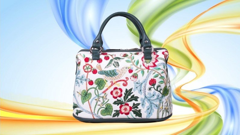 Саквояж каркасный "Малиновая песня" Pelle-Volare