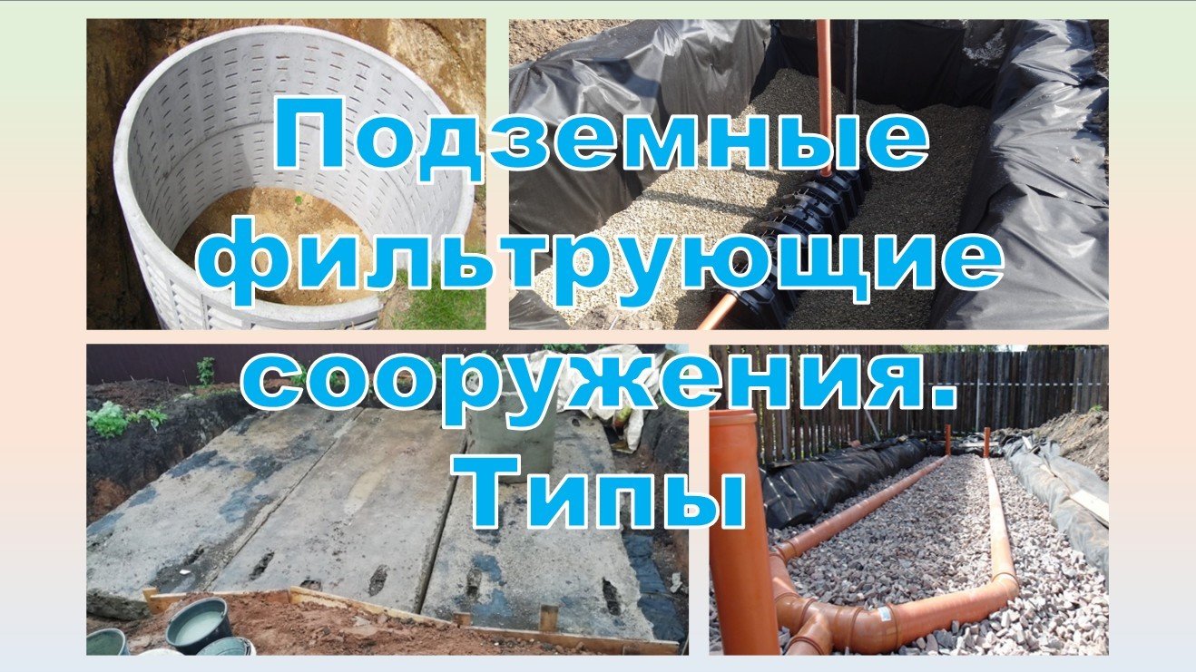 Вебинар 2.3. Подземные фильтрующие сооружения. Типы в зависимости от особенностей земельного участка