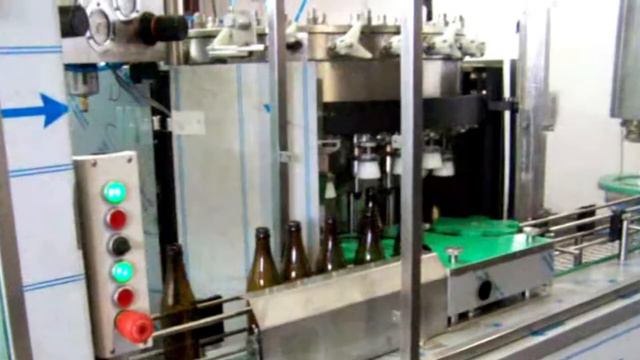 61/Линия розлива стеклянных бутылок. Тестовый запуск на производстве перед отгрузкой заказчику