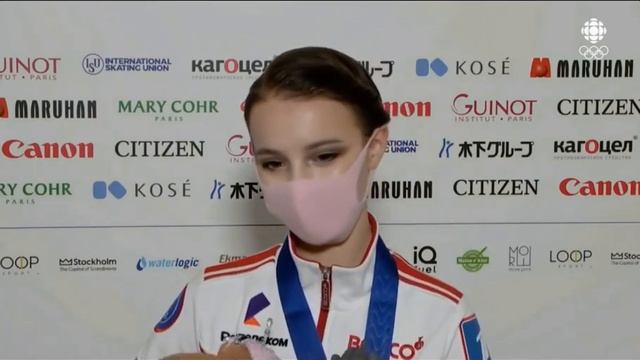 Щербакова шпарит по-английски