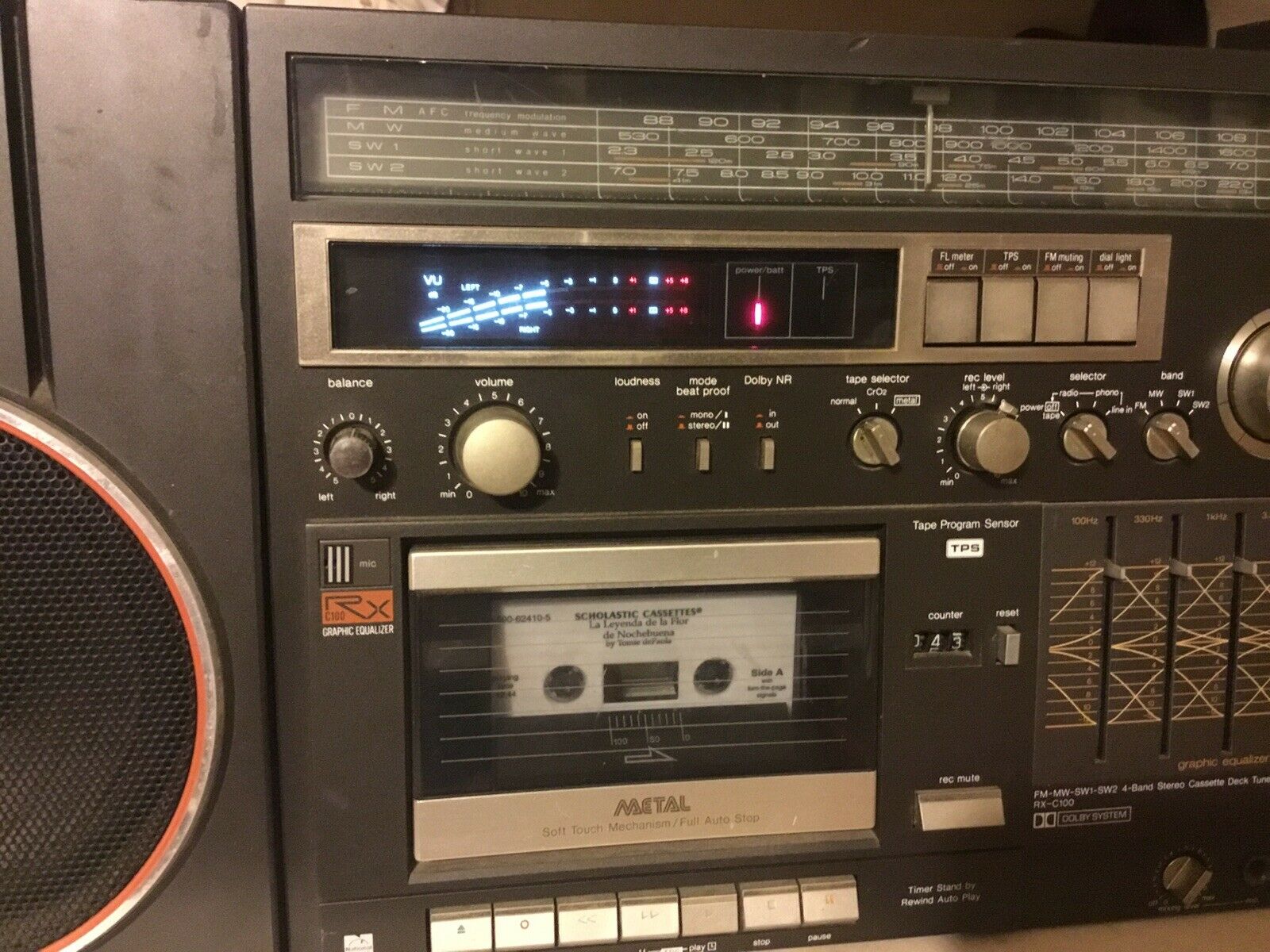 Vintage NATIONAL PANASONIC RC-C100F Boombox-выпуск 1982 год.