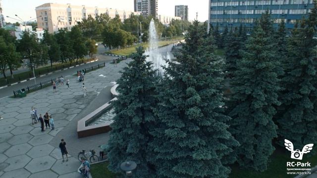 Фонтаны Новокузнецка Аэросъемка