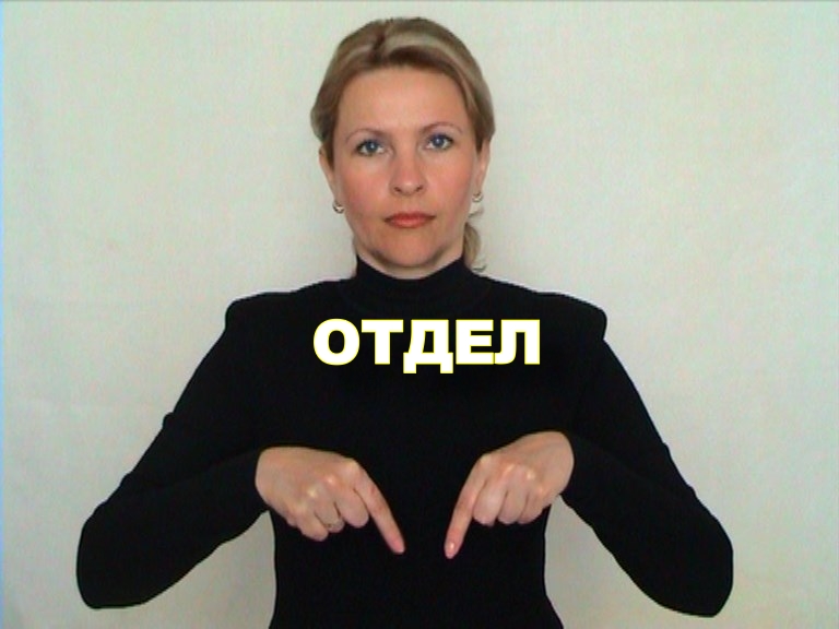 ЖЕСТОВЫЙ ЯЗЫК. СЛОВАРЬ. Отдел