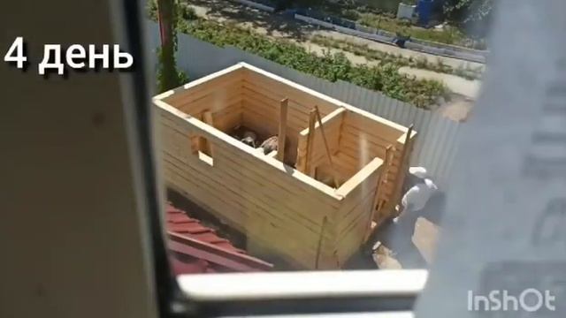 Процесс стройки бани