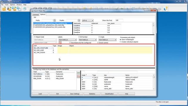 Import data from the Shapefile format