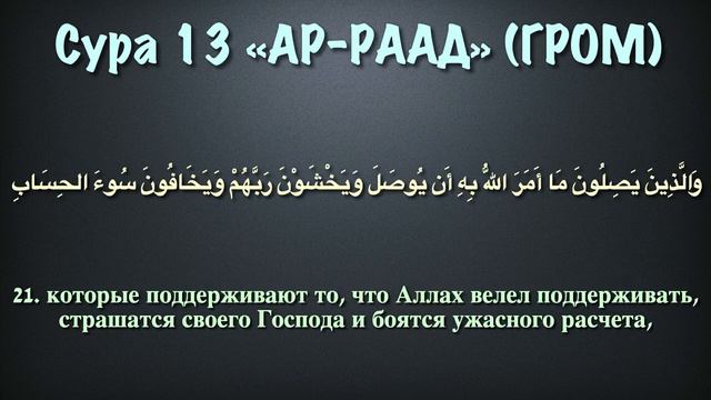 Сура 13 ар-Рад (арабские и русские титры) - Мухаммад Люхайдан