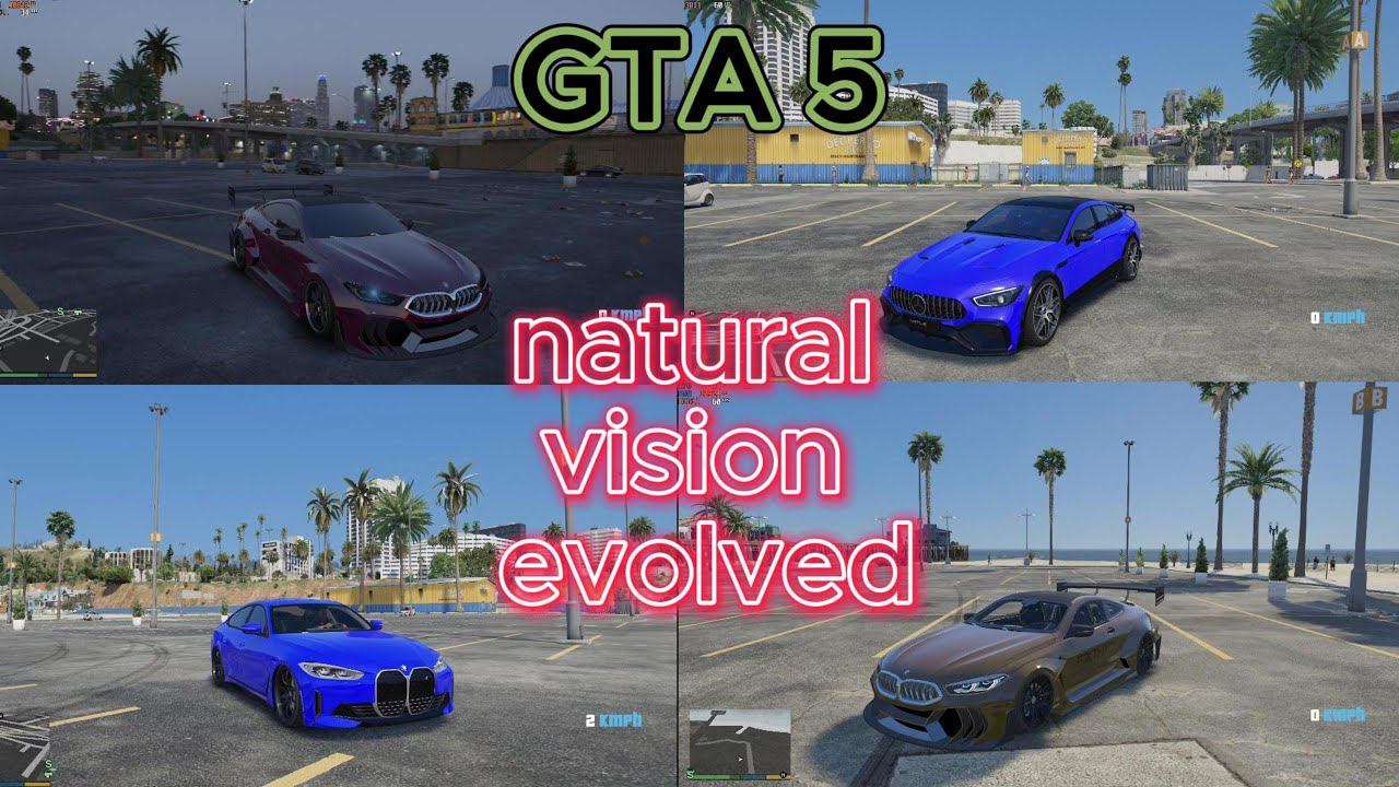 GLOBAL MOD GTA 5 natural vision evolved BMW VS MERCEDES