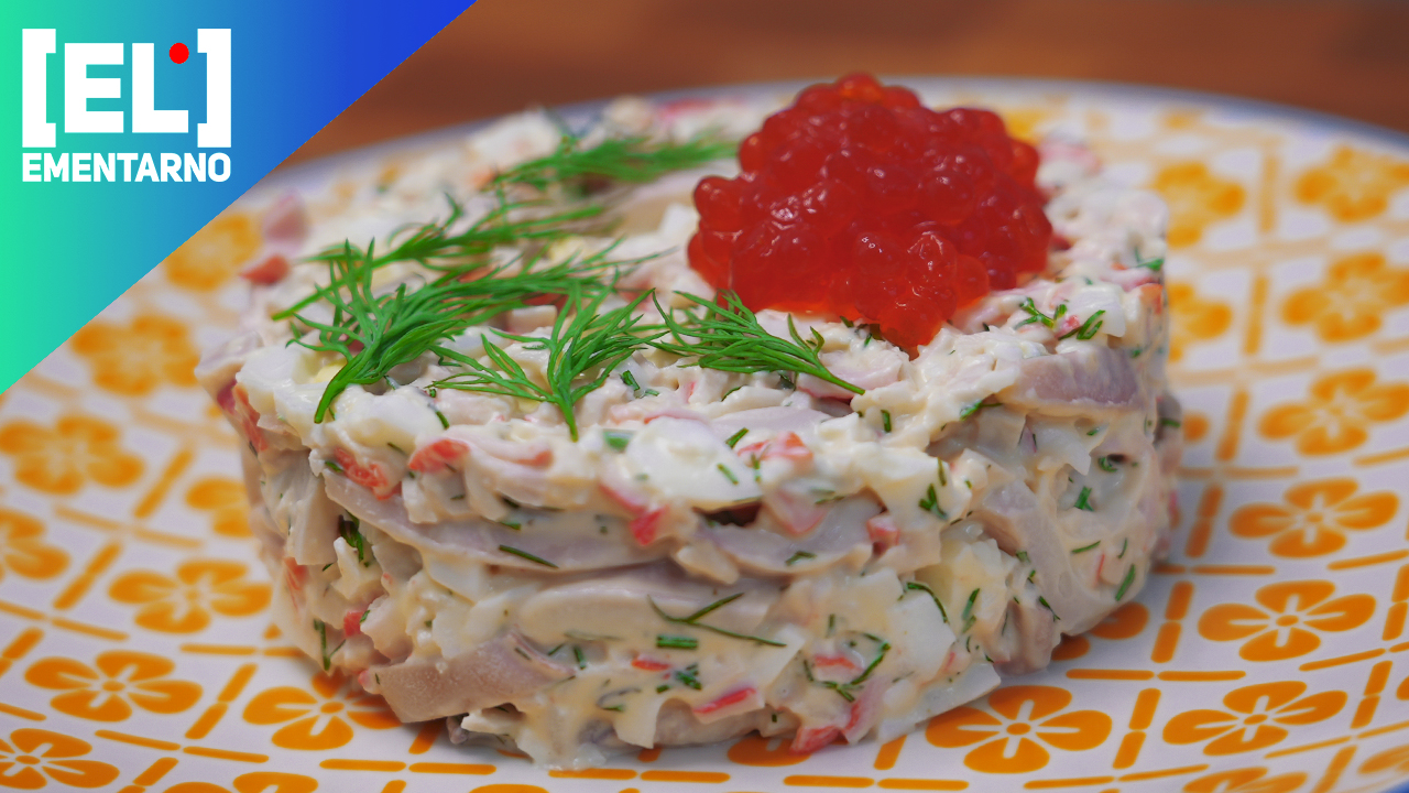 Салат с кальмарами и крабовыми палочками Самый вкусный салат с кальмарами