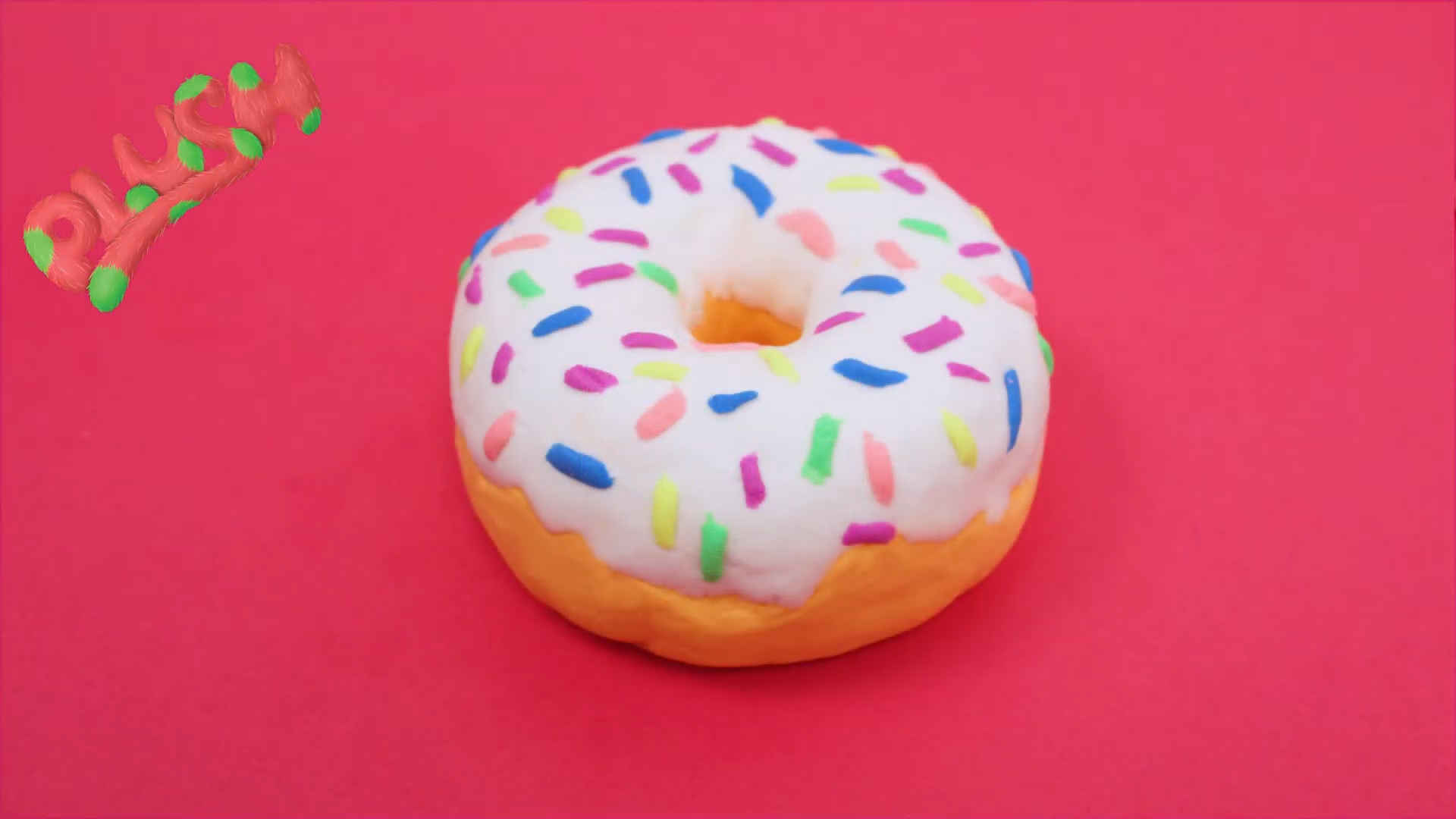 Инструкция по лепке пончика из плюша - пушистого пластилина.