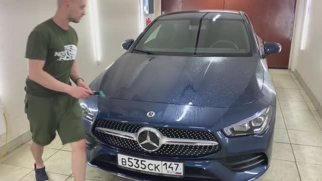 Оклейка нового Mercedes CLA 200 в защитную пленку