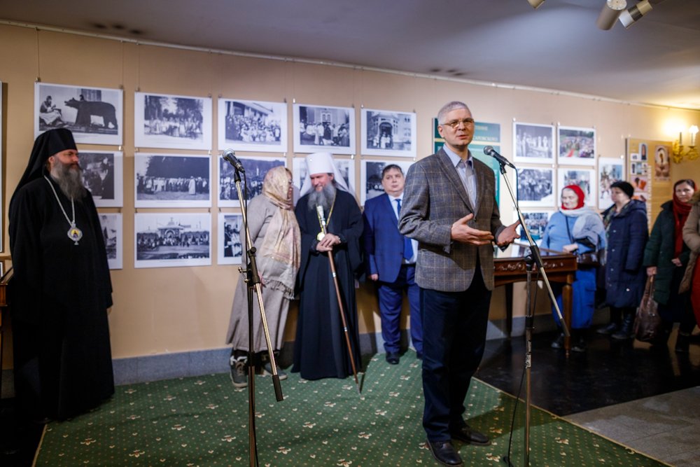 Открытие 5.02.23 выставки, А.В. Емельянов, гендиректор областного краеведческого музея имени О. Е. К