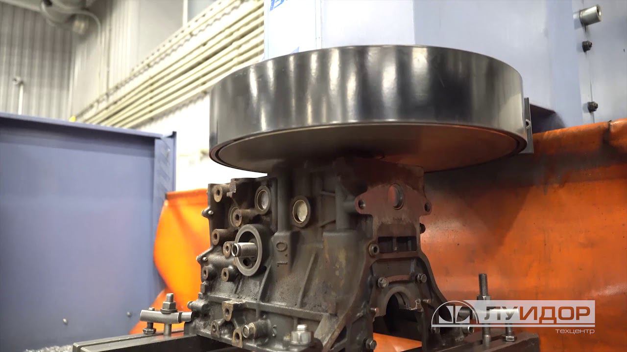 Фрезеровка блока цилиндров ДВС в Моторном Центре Луидор