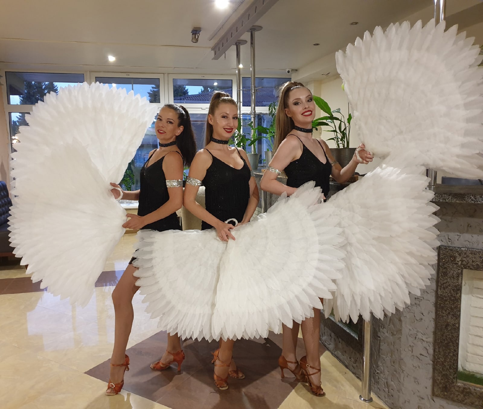 Бахрома с веерами. Шоу-балет Клюква.