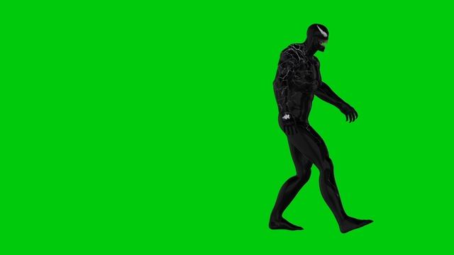 Веном на зеленом фоне хромакей