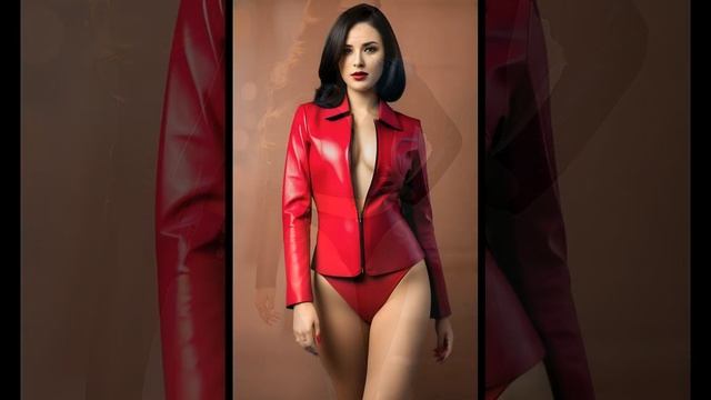 Красивые девушки в кожаной одежде, арт.